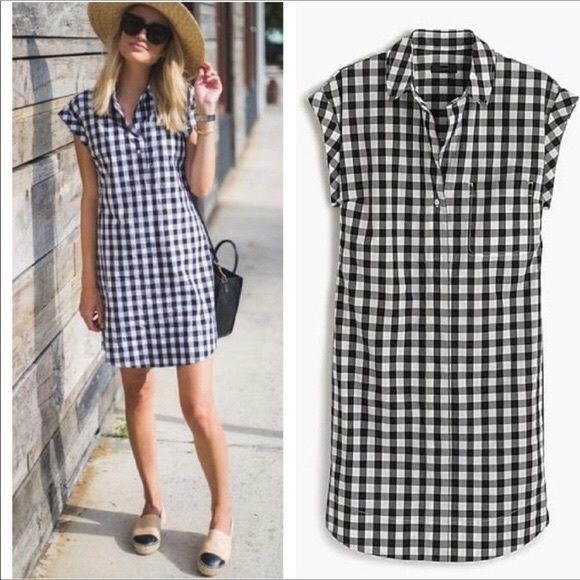 J. Crew | Dresses | J Crew Gingham Shirt Dress | Poshmark